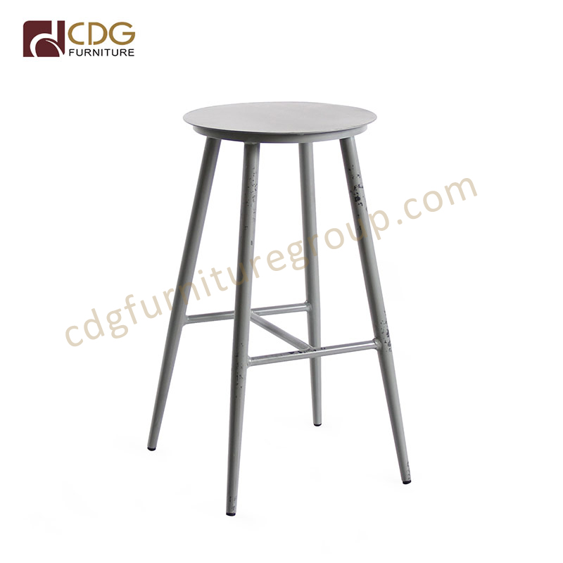 Simple Antique Black Aluminum Stool For Interior And Outdoor Aluminium ...
