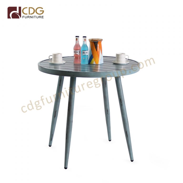 Industrial Style Vintage Metal Coffee Round Four Legs Table For ...