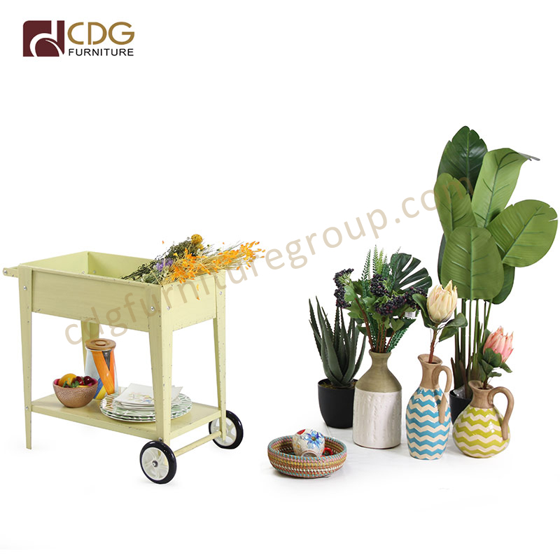 747FB-ALU-B Modern aluminum Garden cart space saving garden outdoor ...