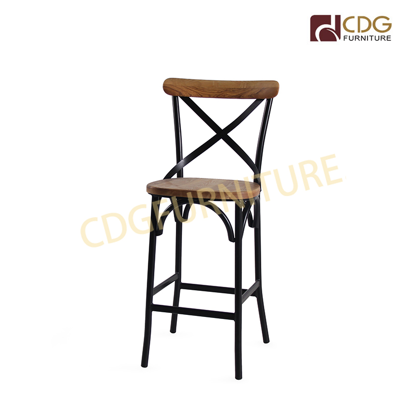 Antique Top Quality X Back Cross Back Chair Metal Wooden Bar Chair ...