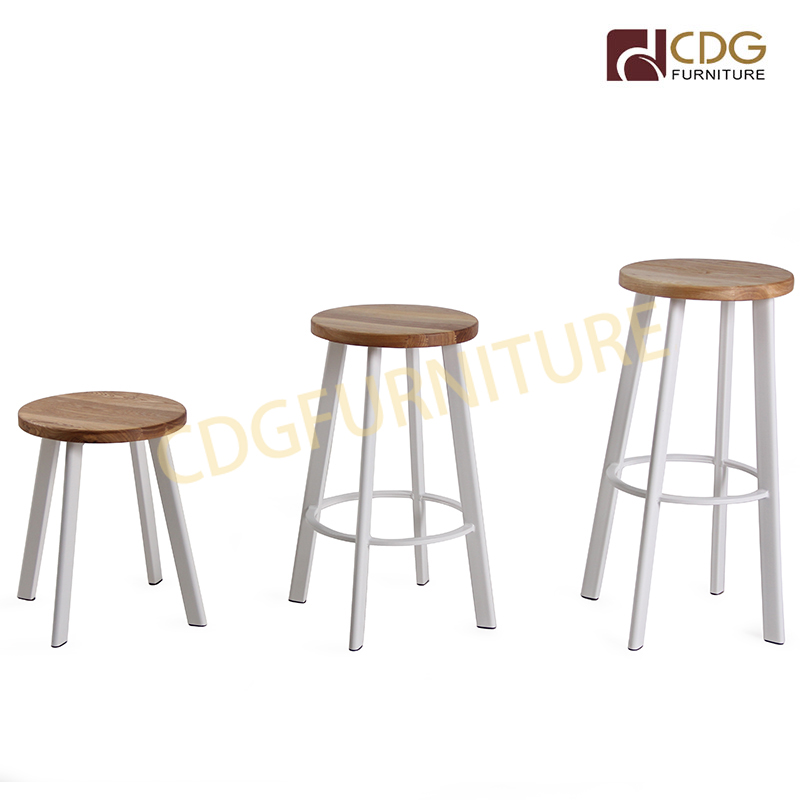 High Quality Round Bar Stool Modern Durable Backless Metal Tabouret ...