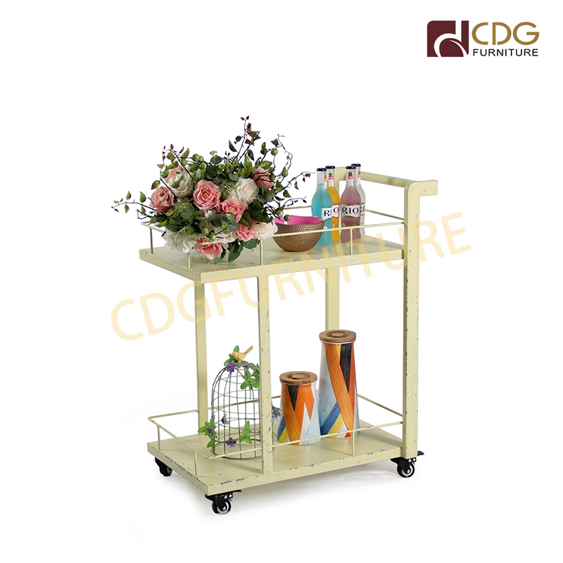 Metal Dining Cart Assembled Dining Cart Food Service Cart For ...