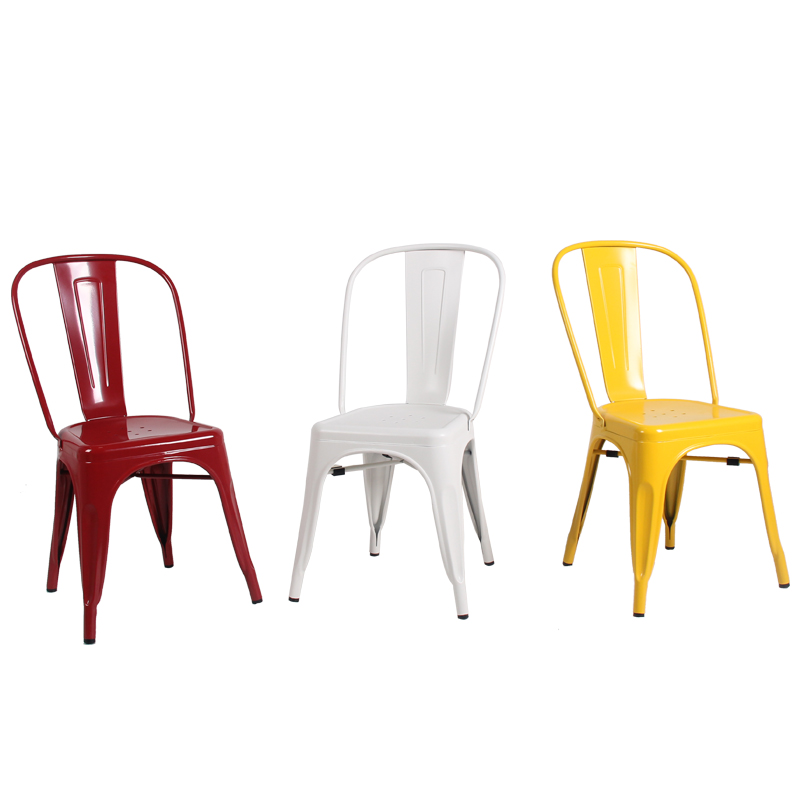Cheap Price Green Yellow Red Iron Stacking Side Bistro Cafe Restaurant ...