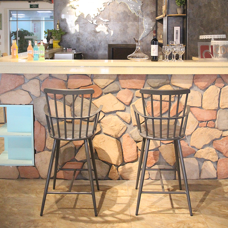 Nordic Style Pub Coffee Shop Restaurant Metal Counter Aluminium High ...