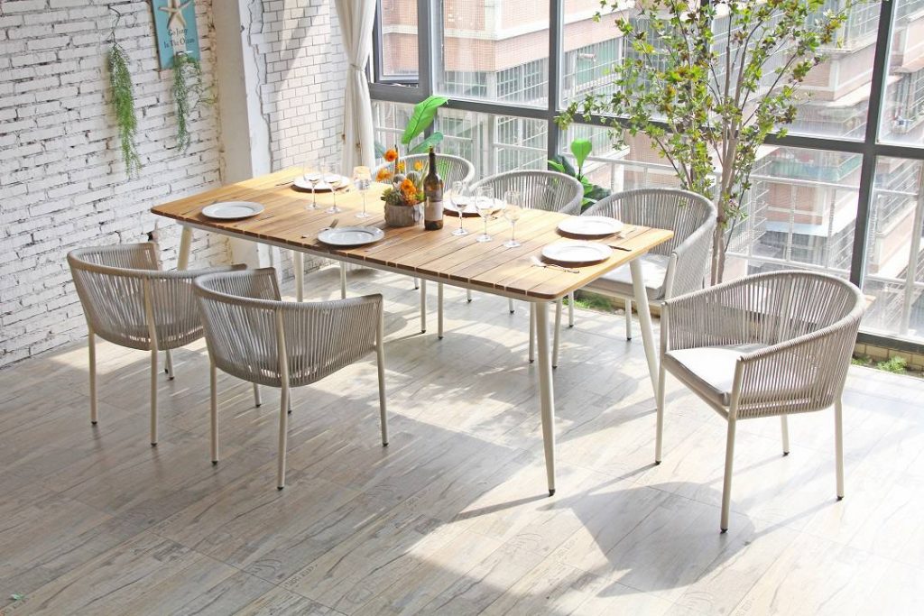 Woven Rope Furniture Is An Ideal Choice For Outdoor Dining Areas - jiemei